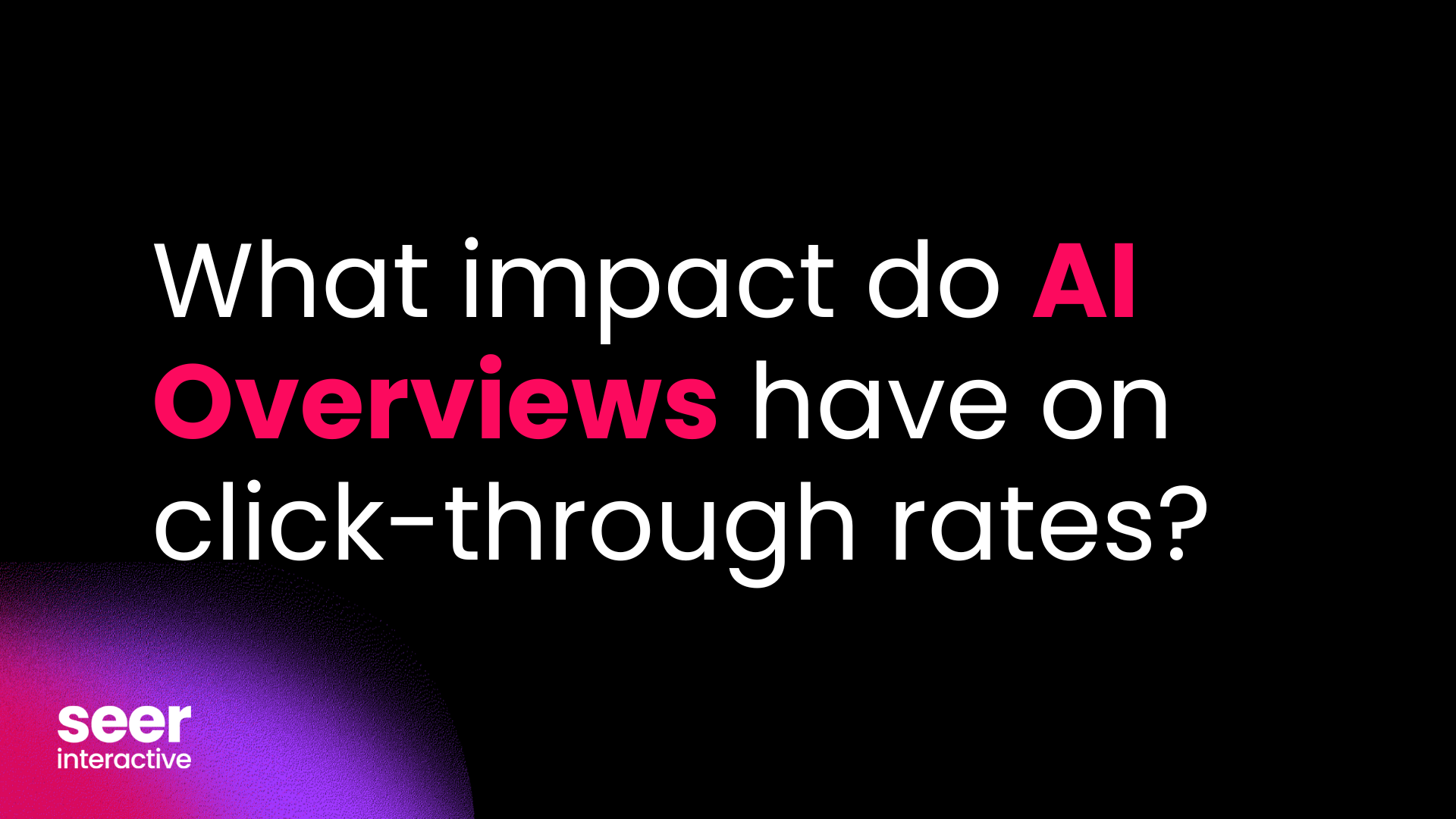 How AI Overviews Are Impacting CTR: 5 Initial Takeaways | Seer Interactive